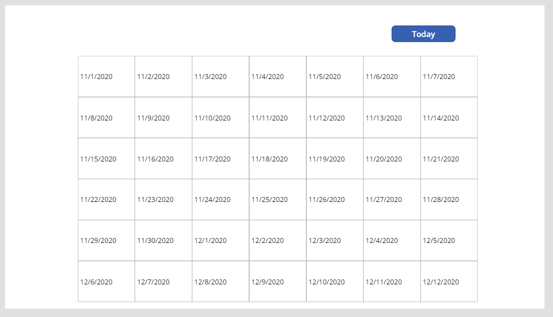 Make A Calendar In Power Apps - Part 1 - Matthew Devaney