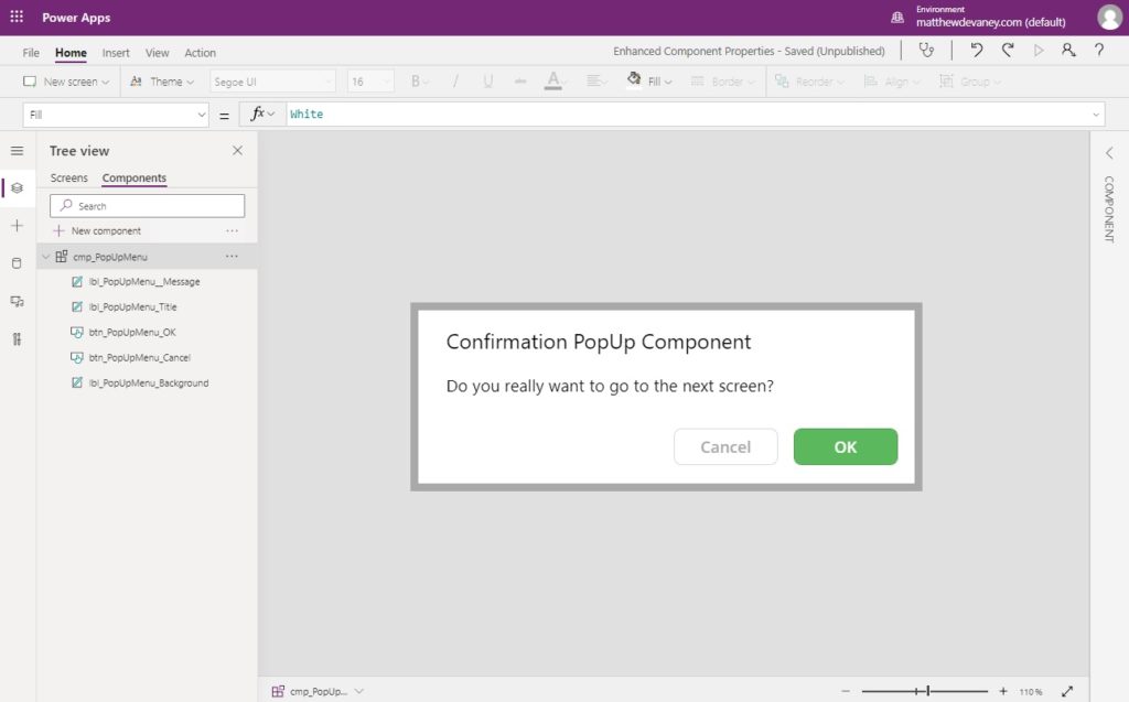Power Apps Component With An Onselect Property Matthew Devaney