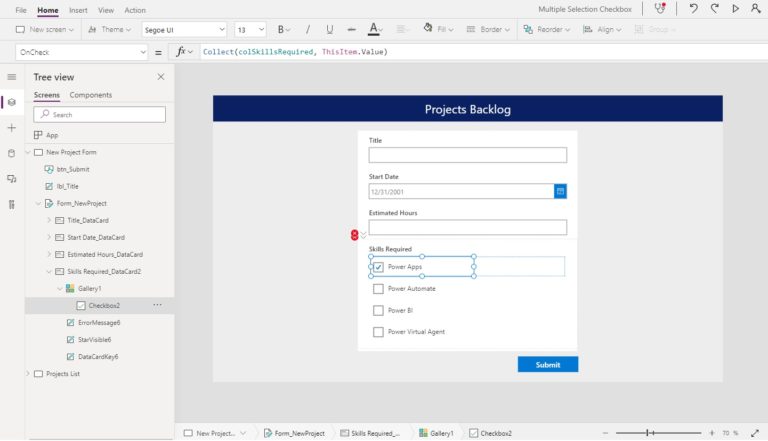 Power Apps Multiple Selection Checkbox - Matthew Devaney