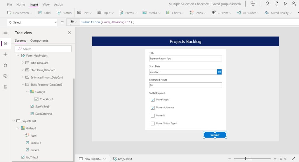 Power Apps Multiple Selection Checkbox - Matthew Devaney