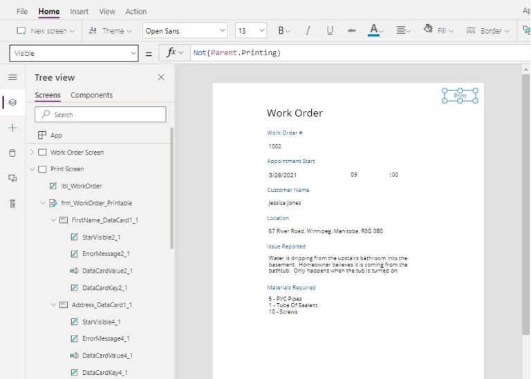 Print A Form In Power Apps - Matthew Devaney
