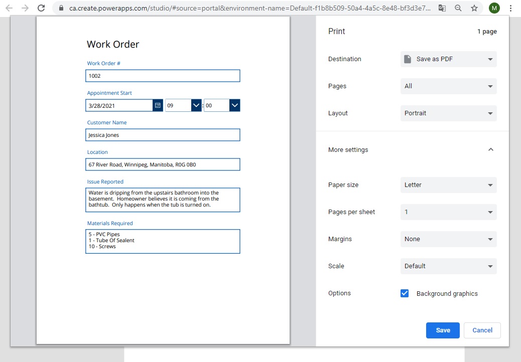 Print A Form In Power Apps - Matthew Devaney