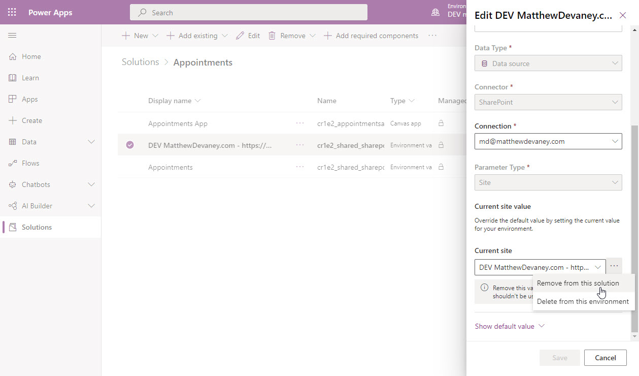 Simplify Importing And Exporting Power Apps With Datasource Environment Variables