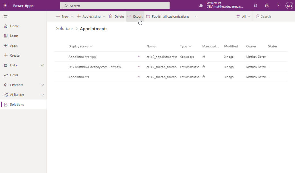 Simplify Importing And Exporting Power Apps With Datasource Environment Variables