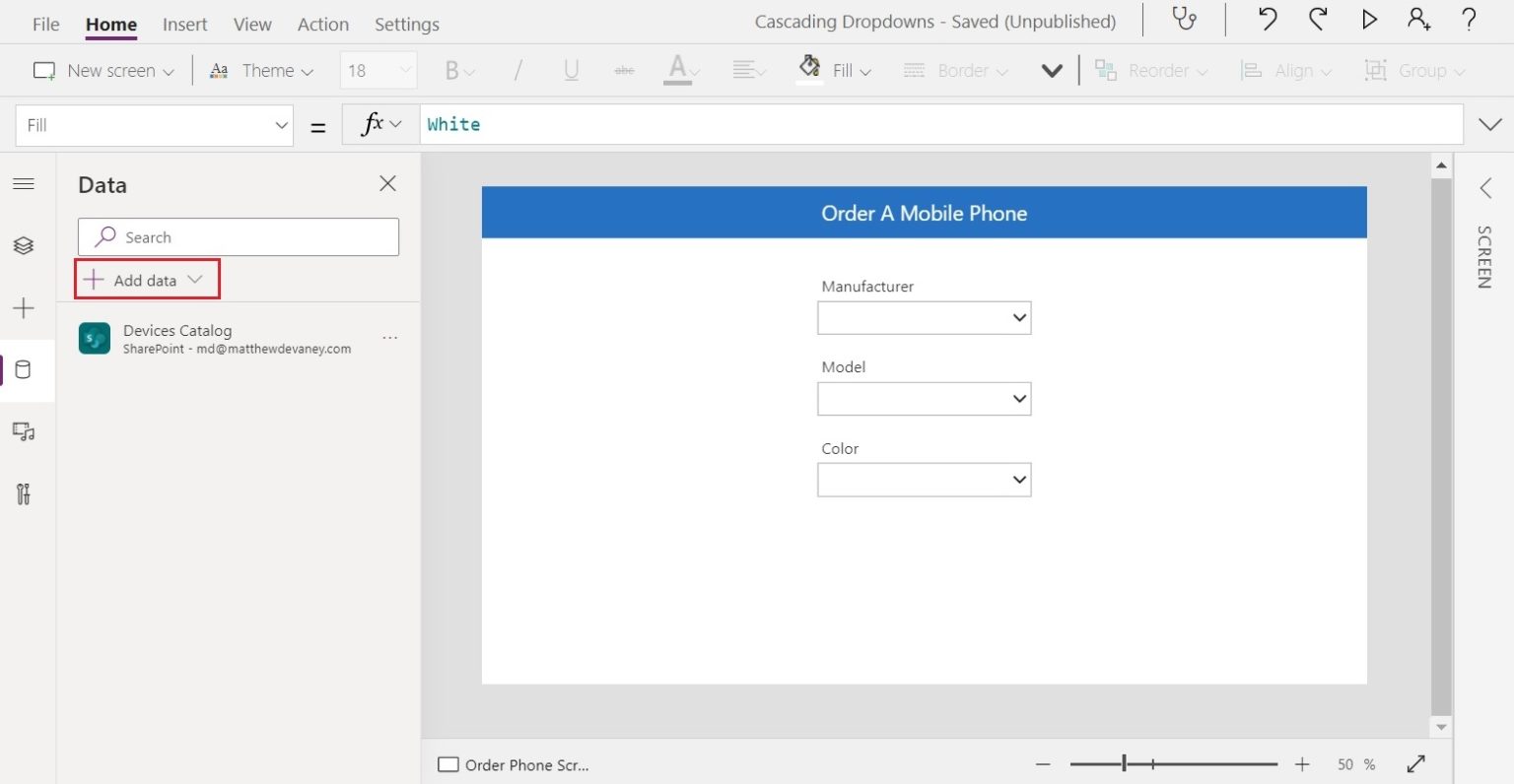 Create Cascading Dependent Dropdowns In Power Apps