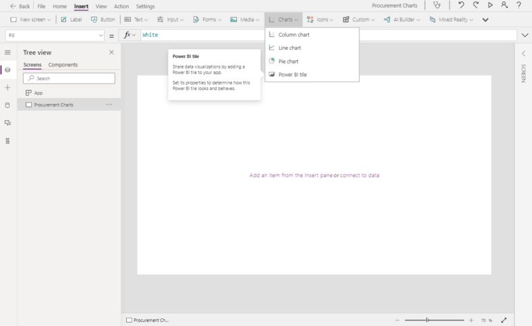 Interactive Charts & Reports With Power BI Tiles In Power Apps
