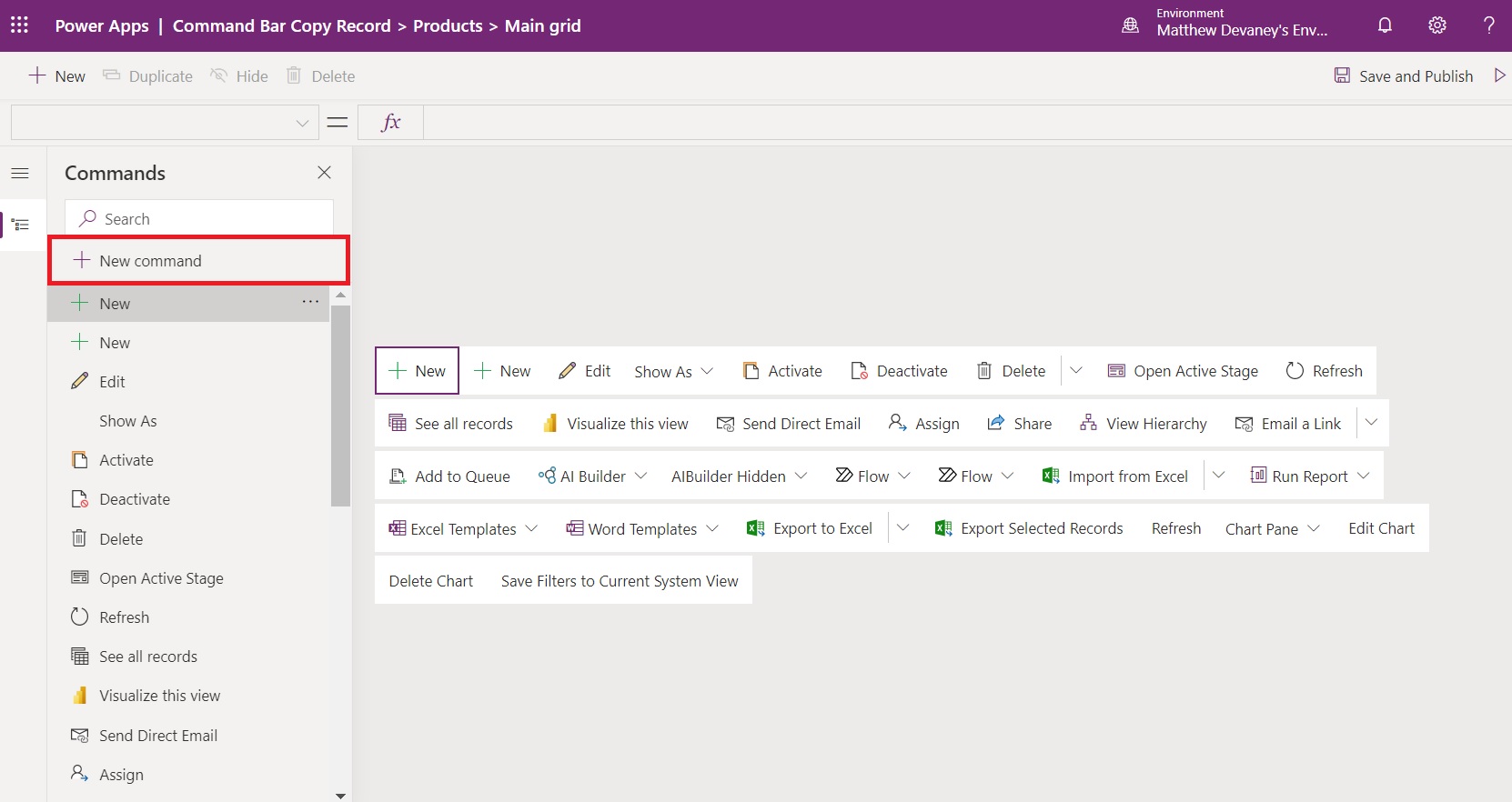 Customize The Command Bar In A Power Apps Model Driven App