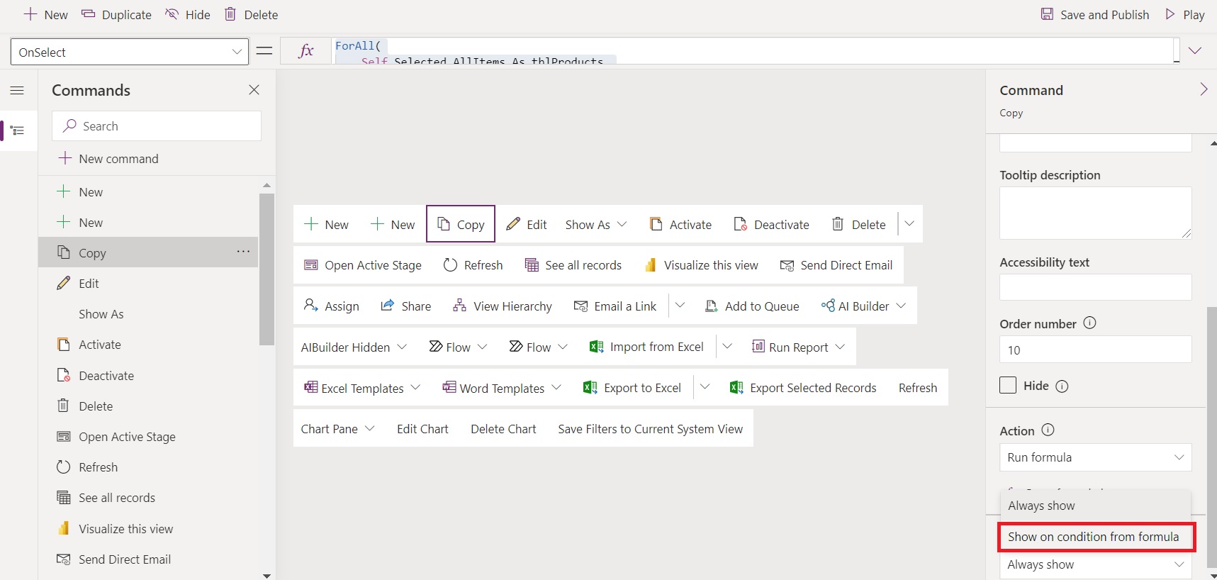 Customize The Command Bar In A Power Apps Model-Driven App