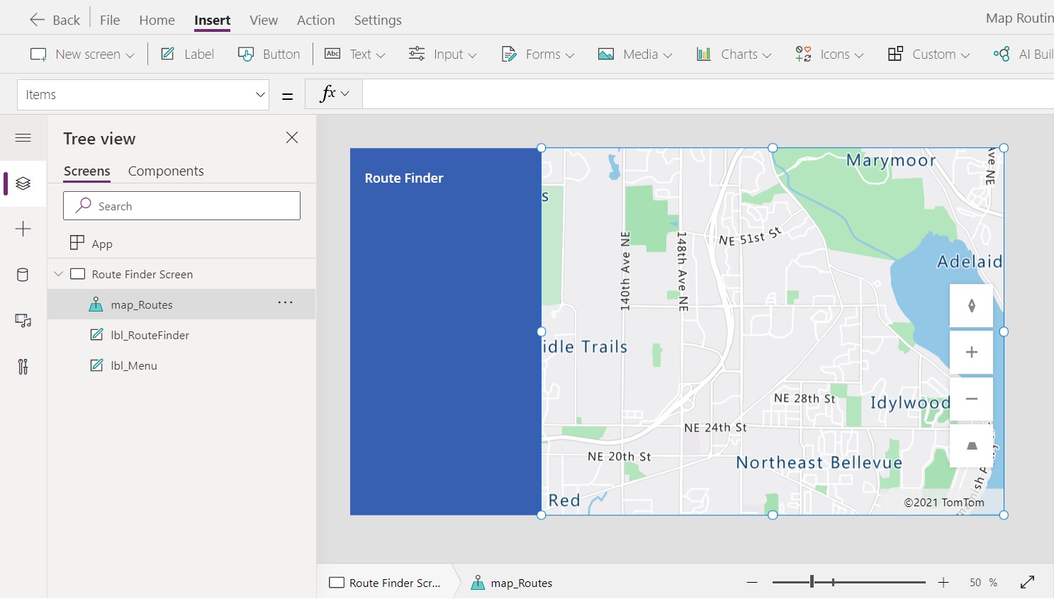 Show A Route On A Power Apps Map