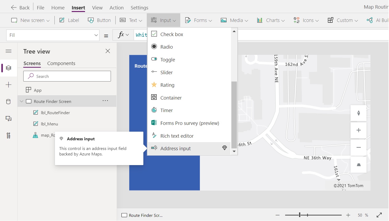 Show A Route On A Power Apps Map