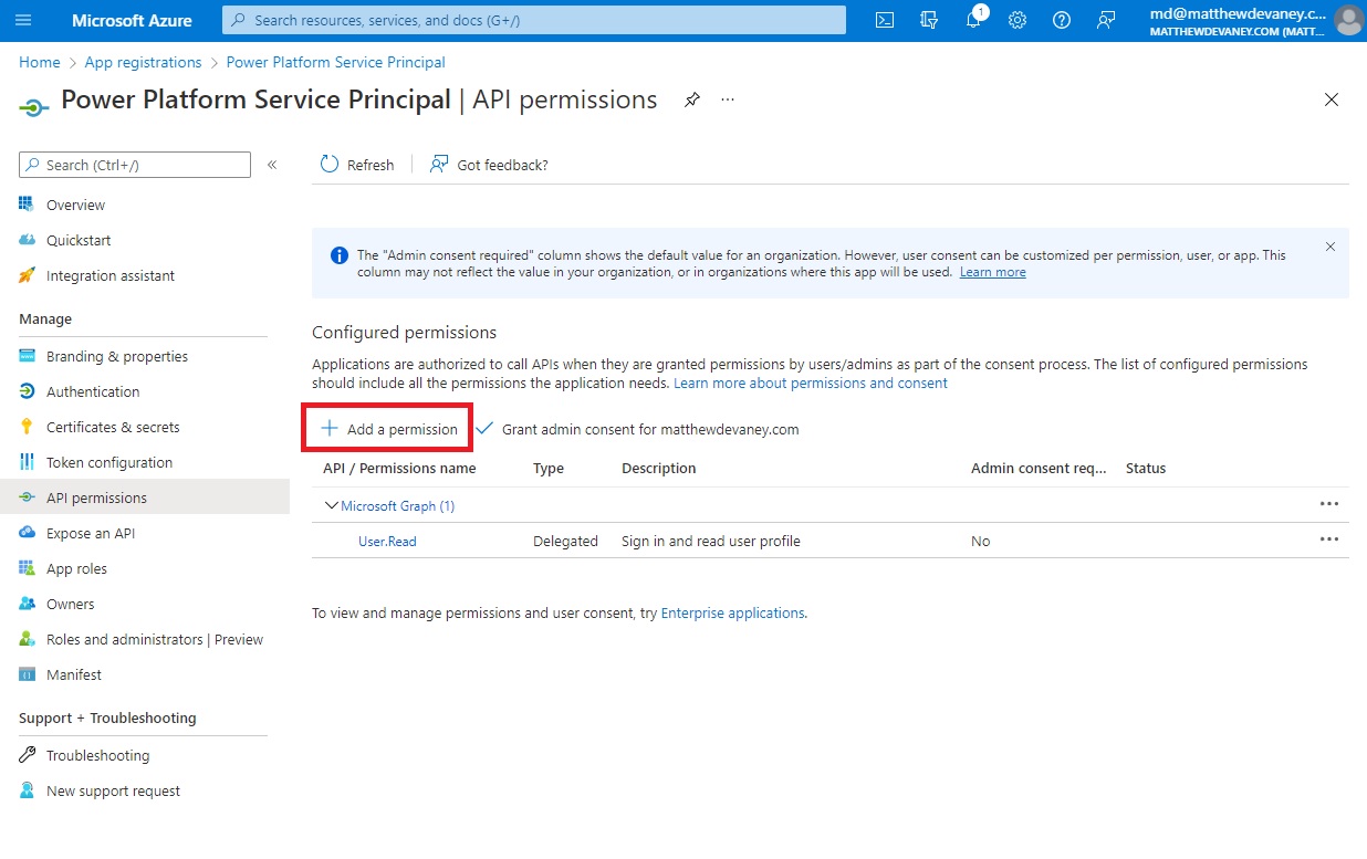 A Visual Guide To Power Platform Service Principal Setup