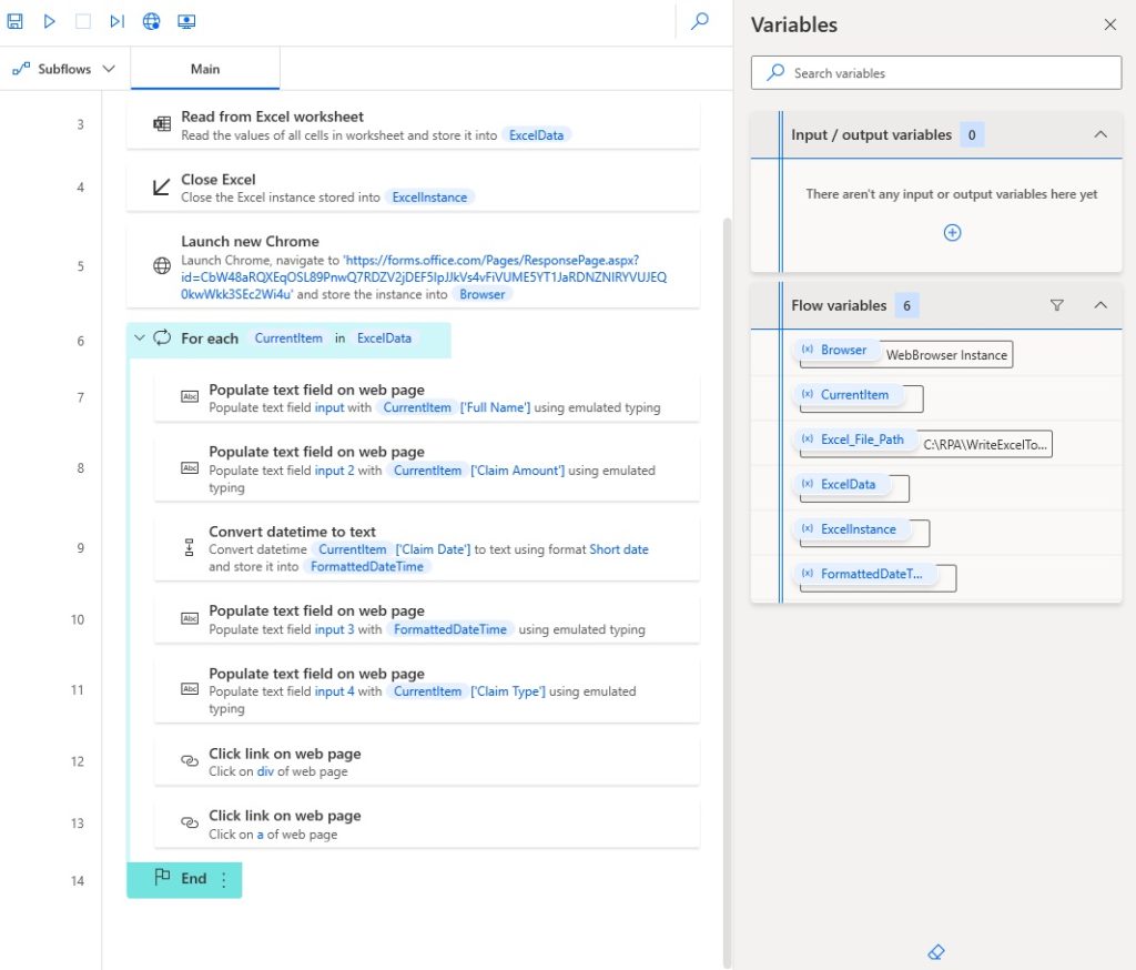 Power Automate Desktop: Data Entry From Excel To Website