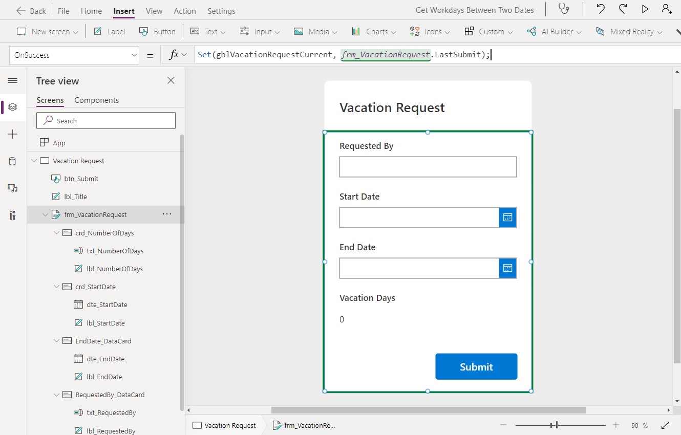 Power Apps Calculate Business Days Excluding Weekends & Holidays