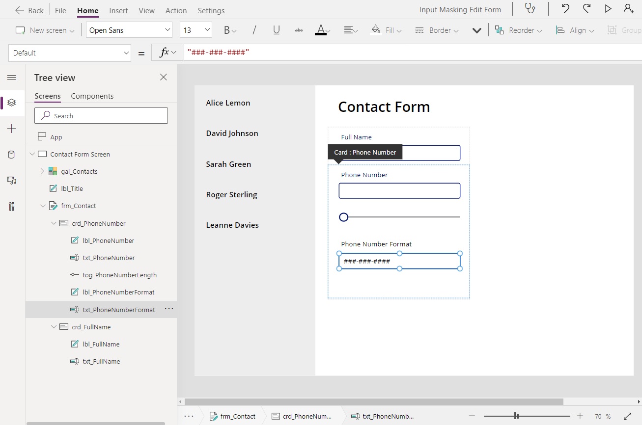 Power Apps Phone Number Formatting In A Form (Input Mask)