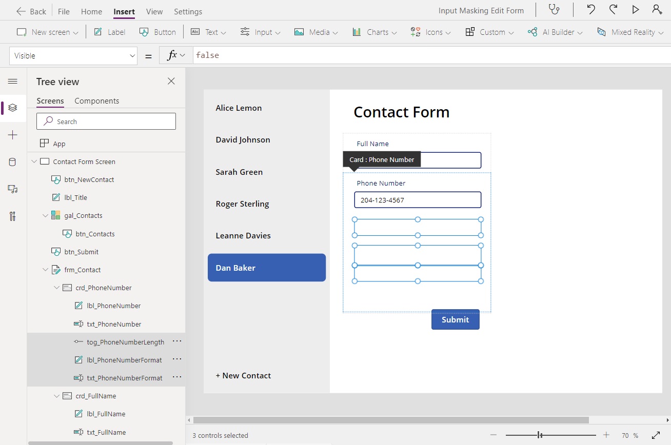 Power Apps Phone Number Formatting In A Form (Input Mask)