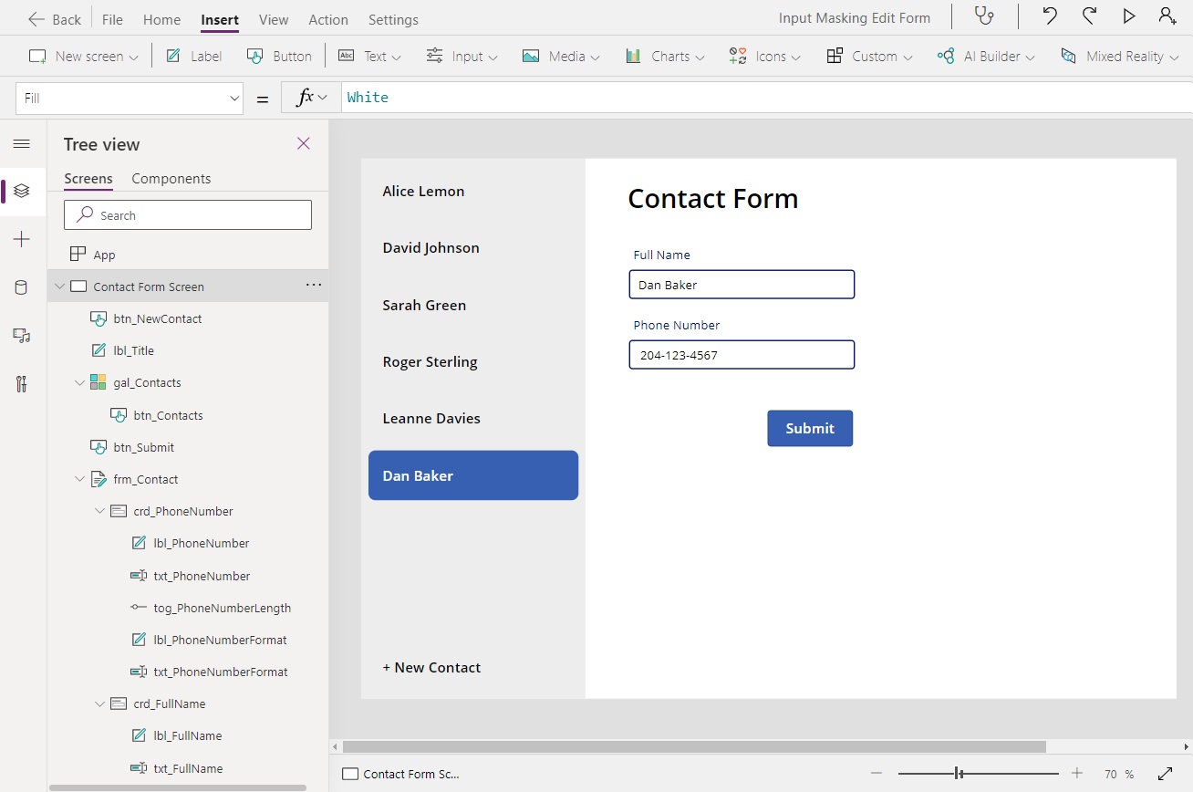 Power Apps Phone Number Formatting In A Form (Input Mask)
