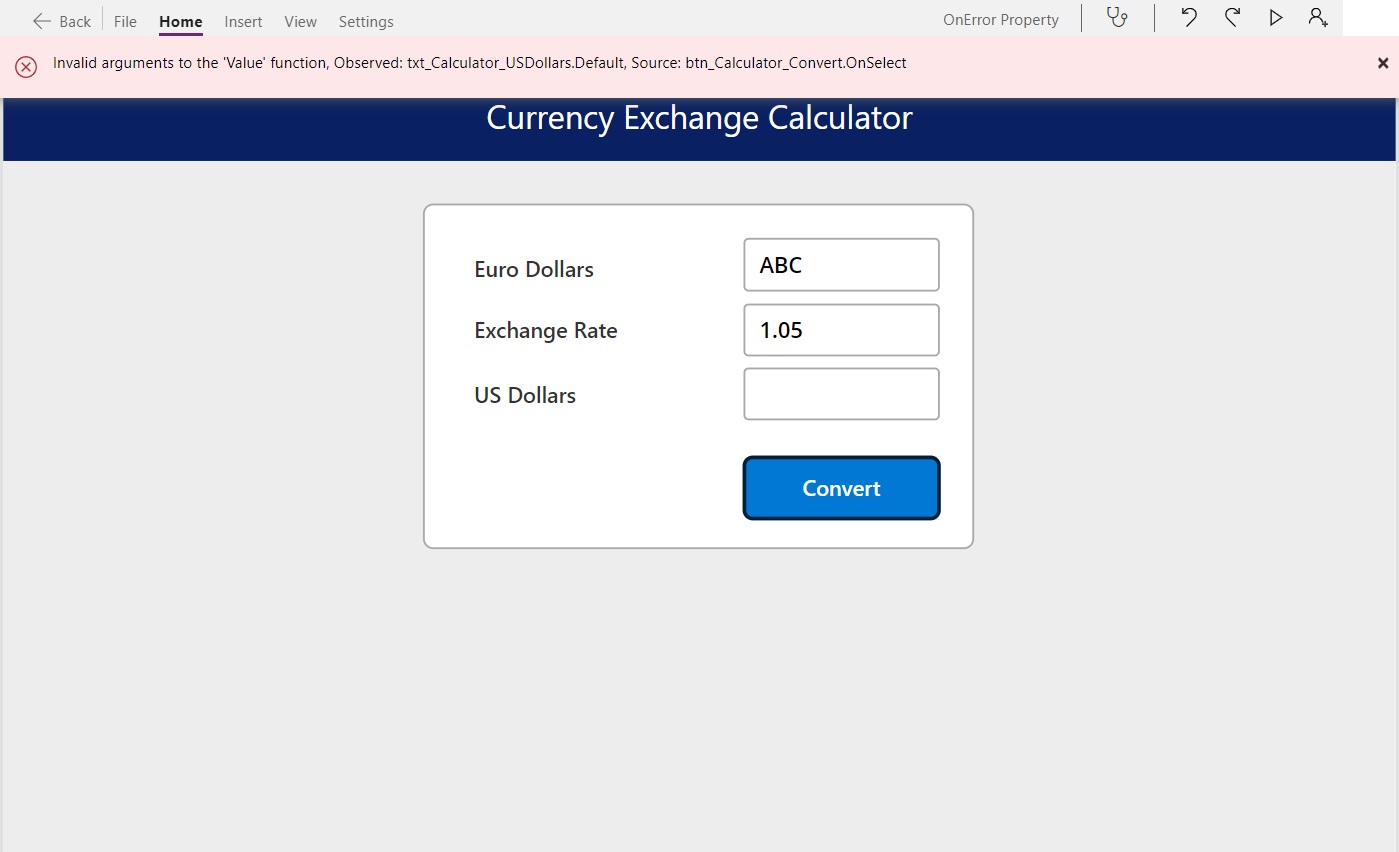 Power Apps OnError Property: Capture & Log Unexpected Errors