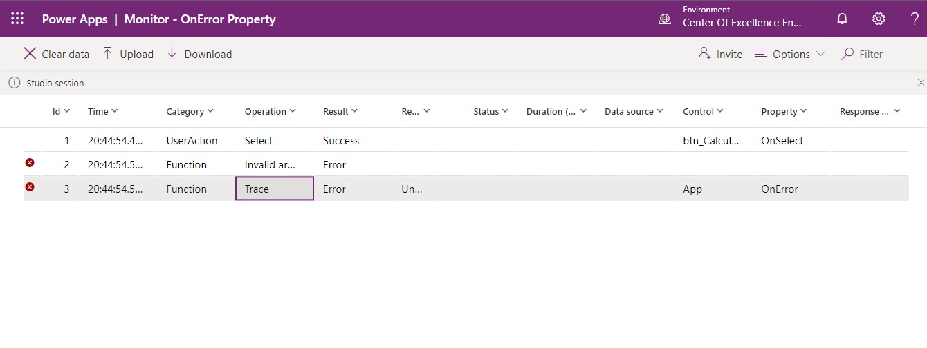 Power Apps Onerror Property Capture And Log Unexpected Errors