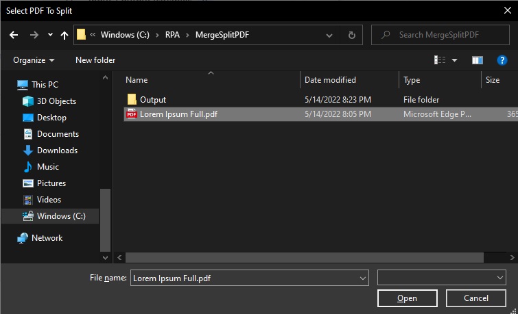 Merge & Split PDF Files With Power Automate Desktop