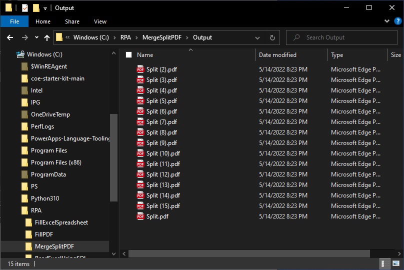 Merge & Split PDF Files With Power Automate Desktop