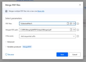 Merge & Split PDF Files With Power Automate Desktop