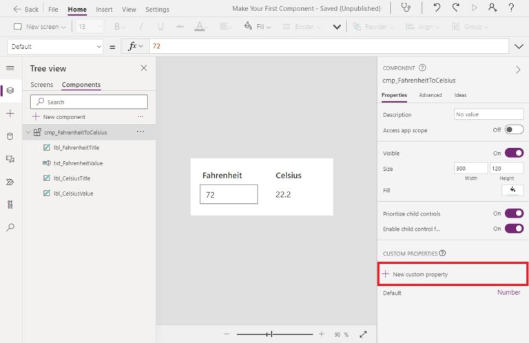 Make Your First Power Apps Canvas Component