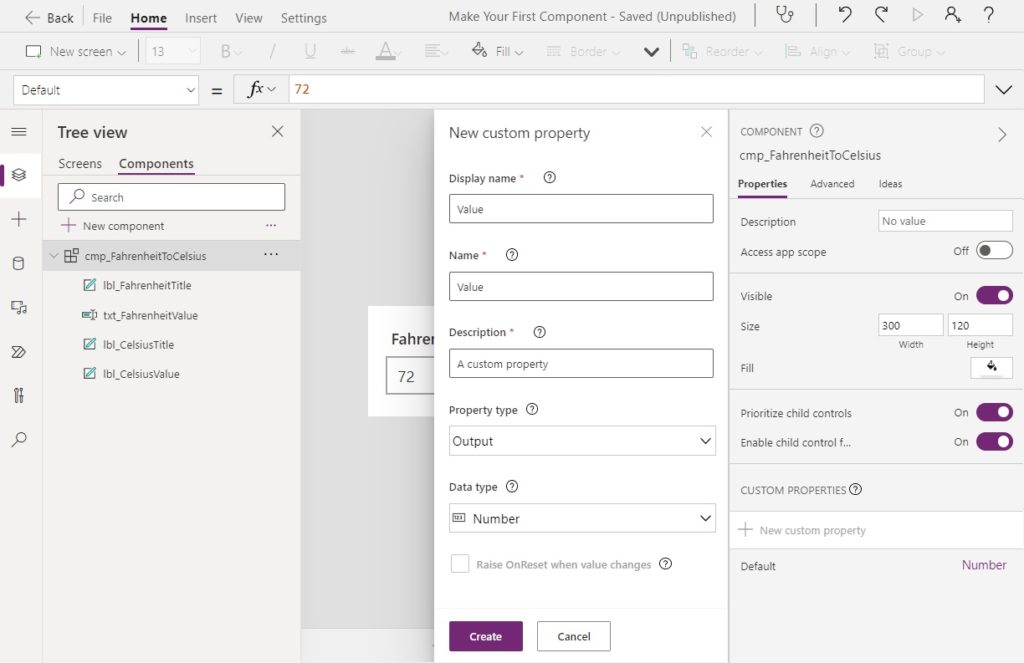 Make Your First Power Apps Canvas Component