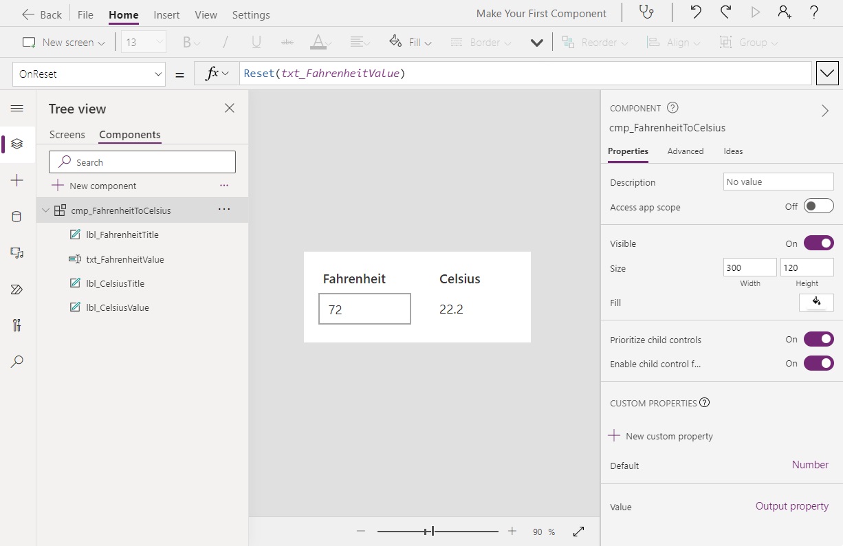 Make Your First Power Apps Canvas Component