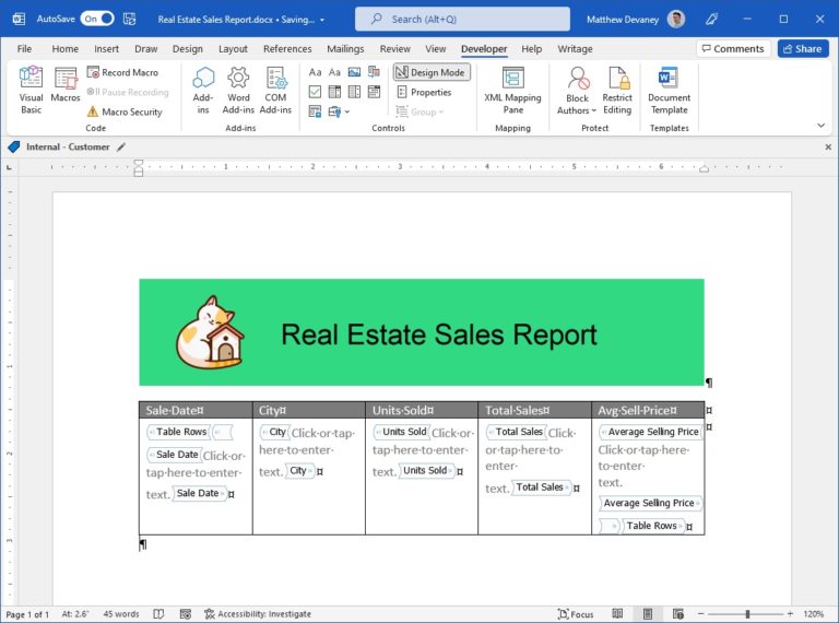Power Automate Create Word Document With A Repeating Section