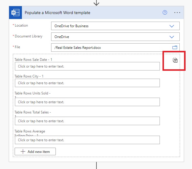 Power Automate Create Word Document With A Repeating Section