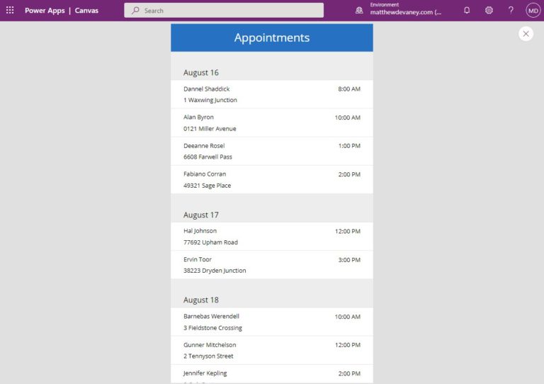 Power Apps Gallery Design & UX Guidelines - Matthew Devaney