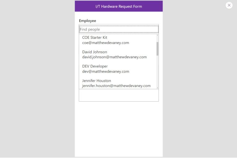 Power Apps People Picker Delegation Workaround