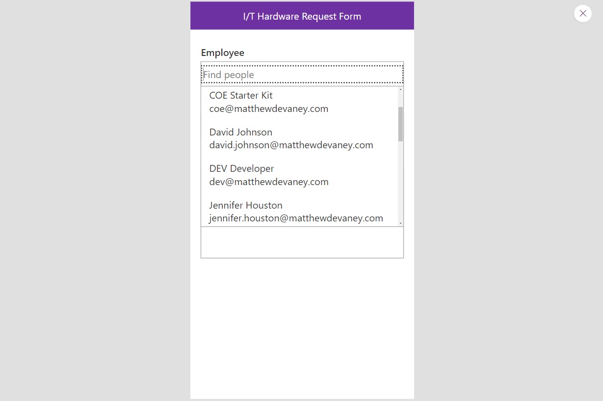 Power Apps People Picker Delegation Workaround