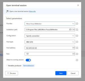 How To Run AS400 With Power Automate Desktop Terminal Actions