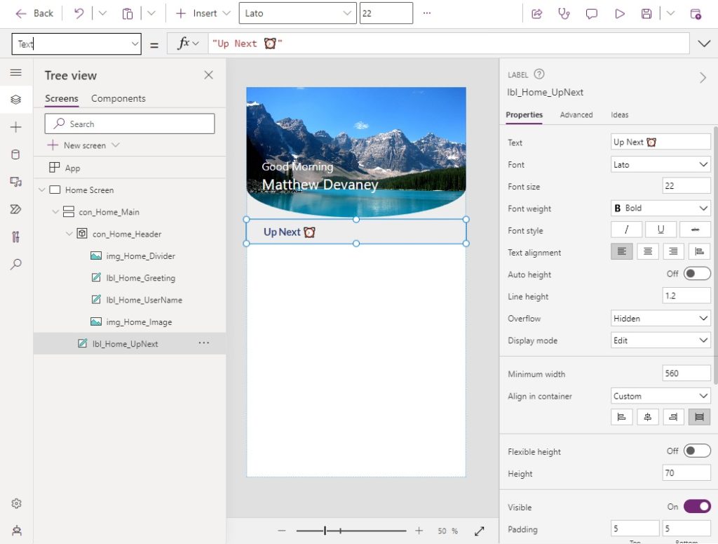 Power Apps Curved Header UI Design For Mobile Apps