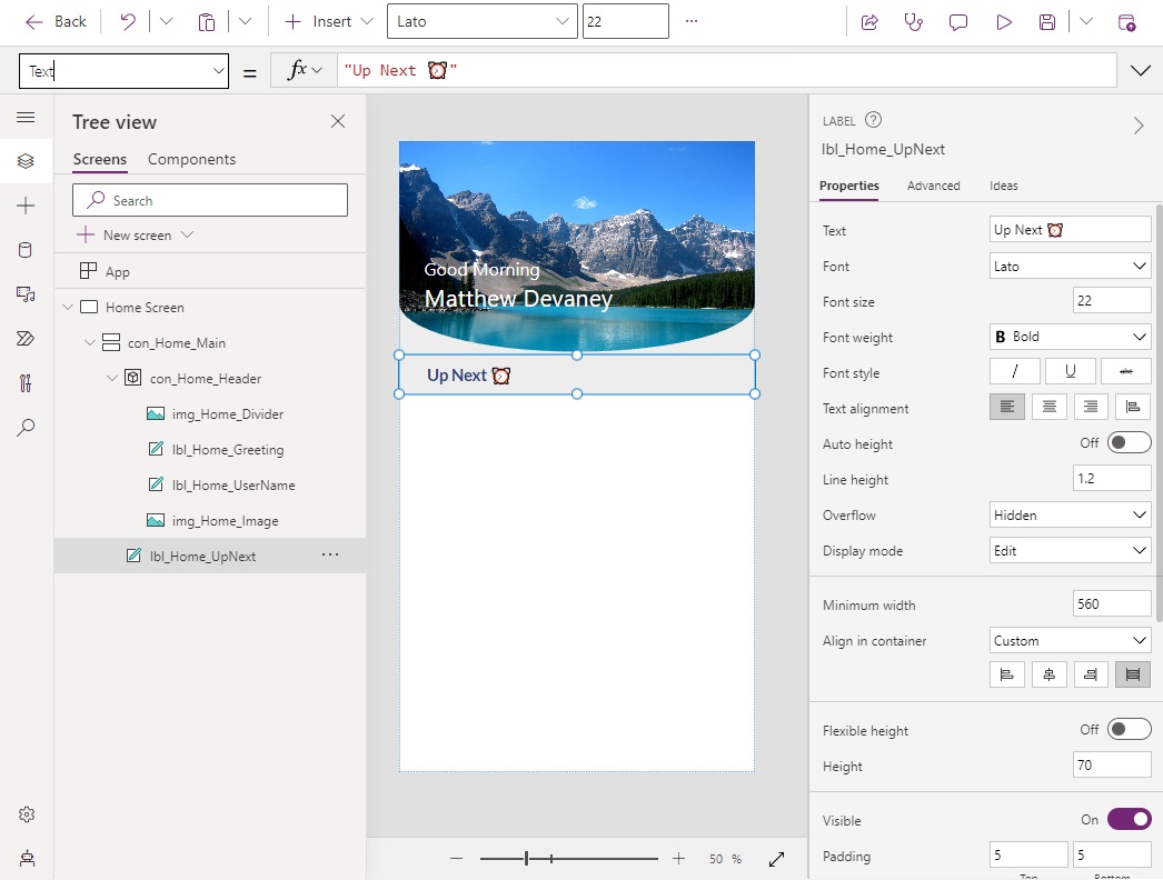 Power Apps Curved Header UI Design For Mobile Apps