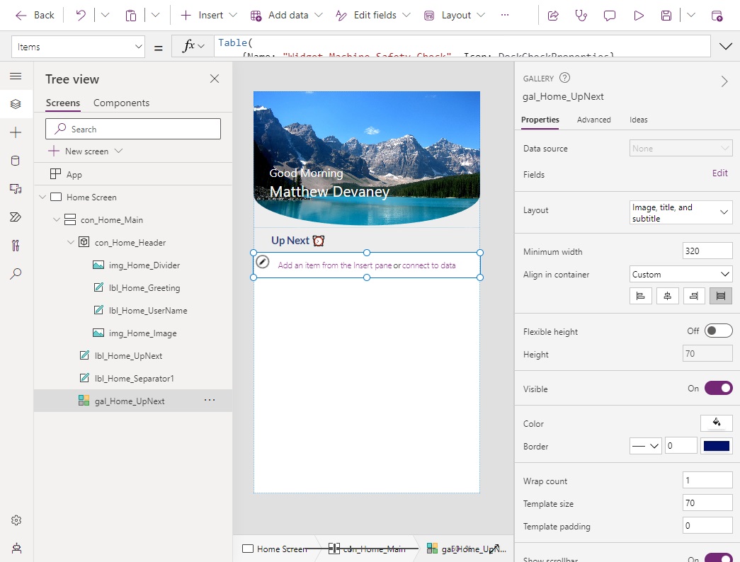Power Apps Curved Header UI Design For Mobile Apps
