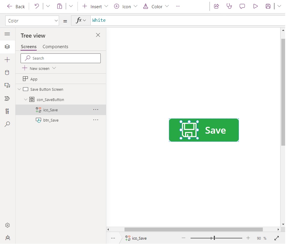 Power Apps Button With Icon And Text