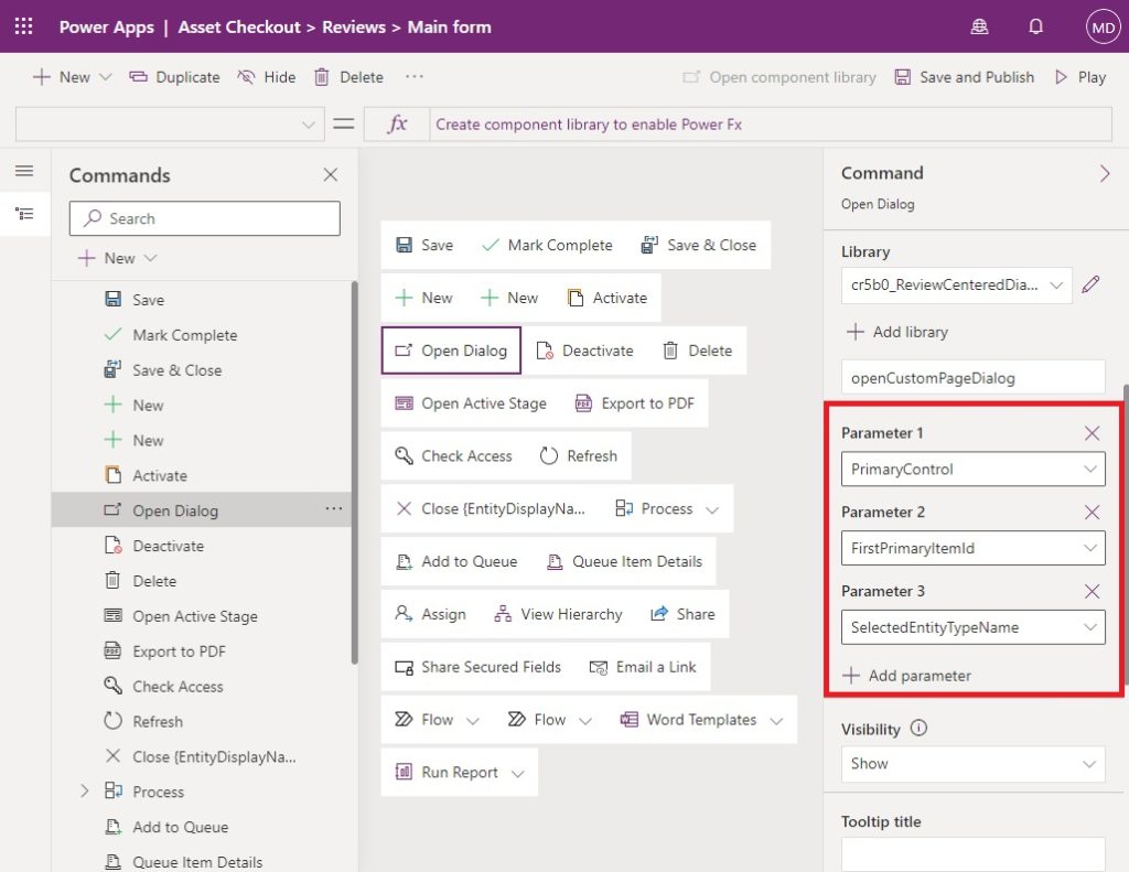 Power Apps Custom Page Modal Dialog For Model-Driven Apps