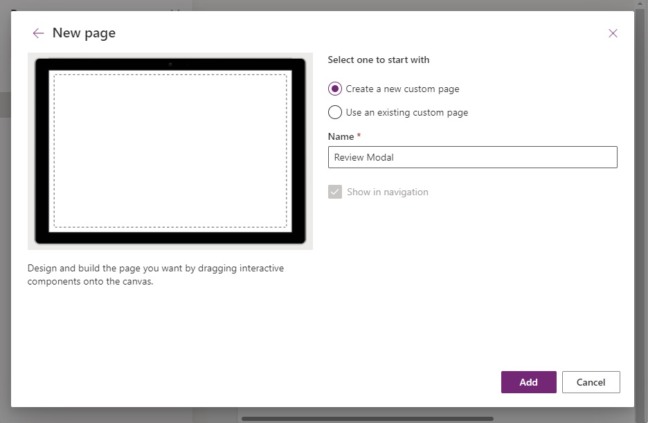 Power Apps Custom Page Modal Dialog For Model Driven Apps