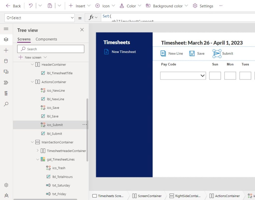 Make A Power Apps Timesheet App - Part 2