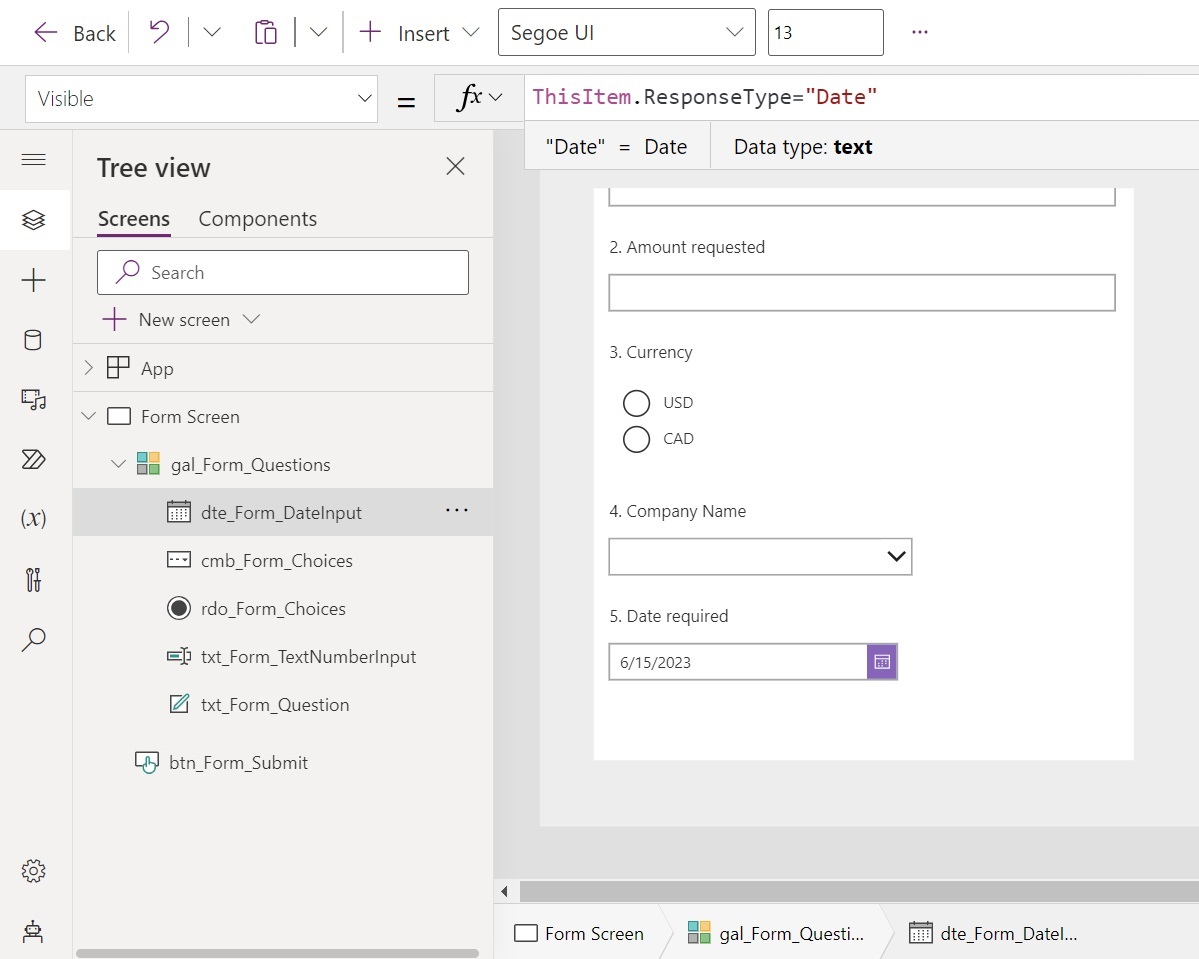Power Apps Dynamic Forms Generate Forms From Question List