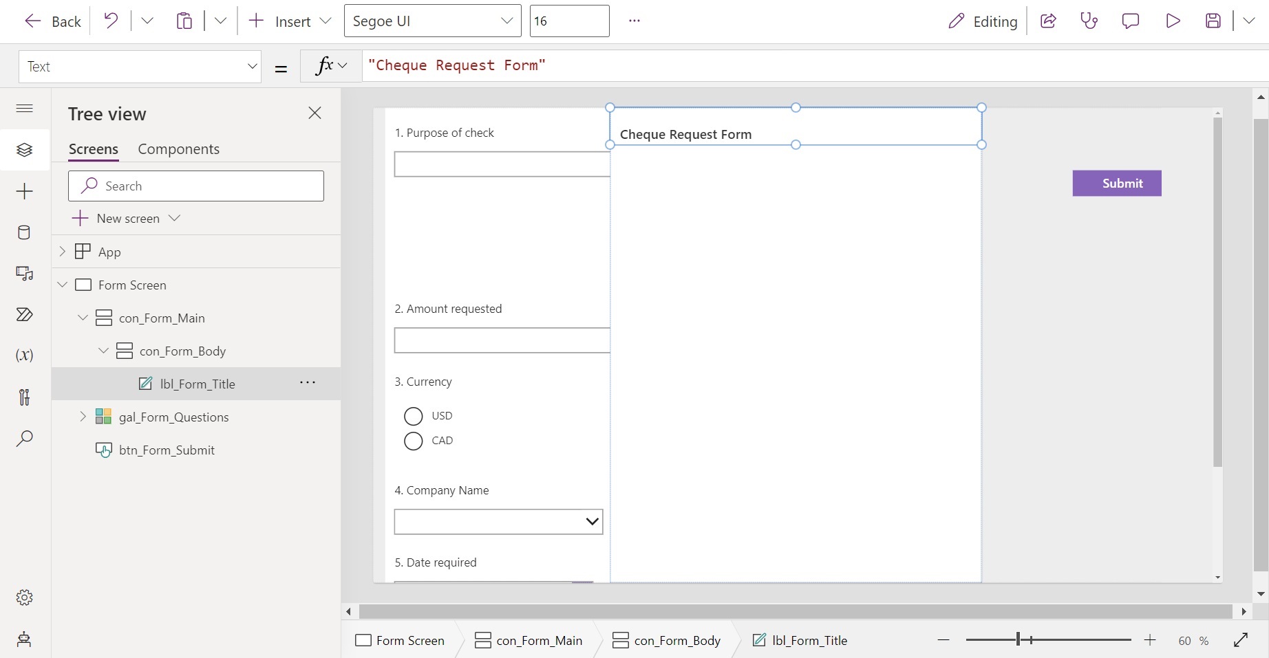 Power Apps Dynamic Forms Generate Forms From Question List