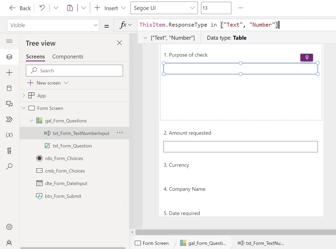 Power Apps Dynamic Forms - Generate Forms From Question List