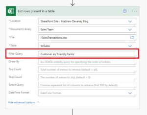 How To Filter Excel Table Rows In Power Automate: Text Numbers, Dates