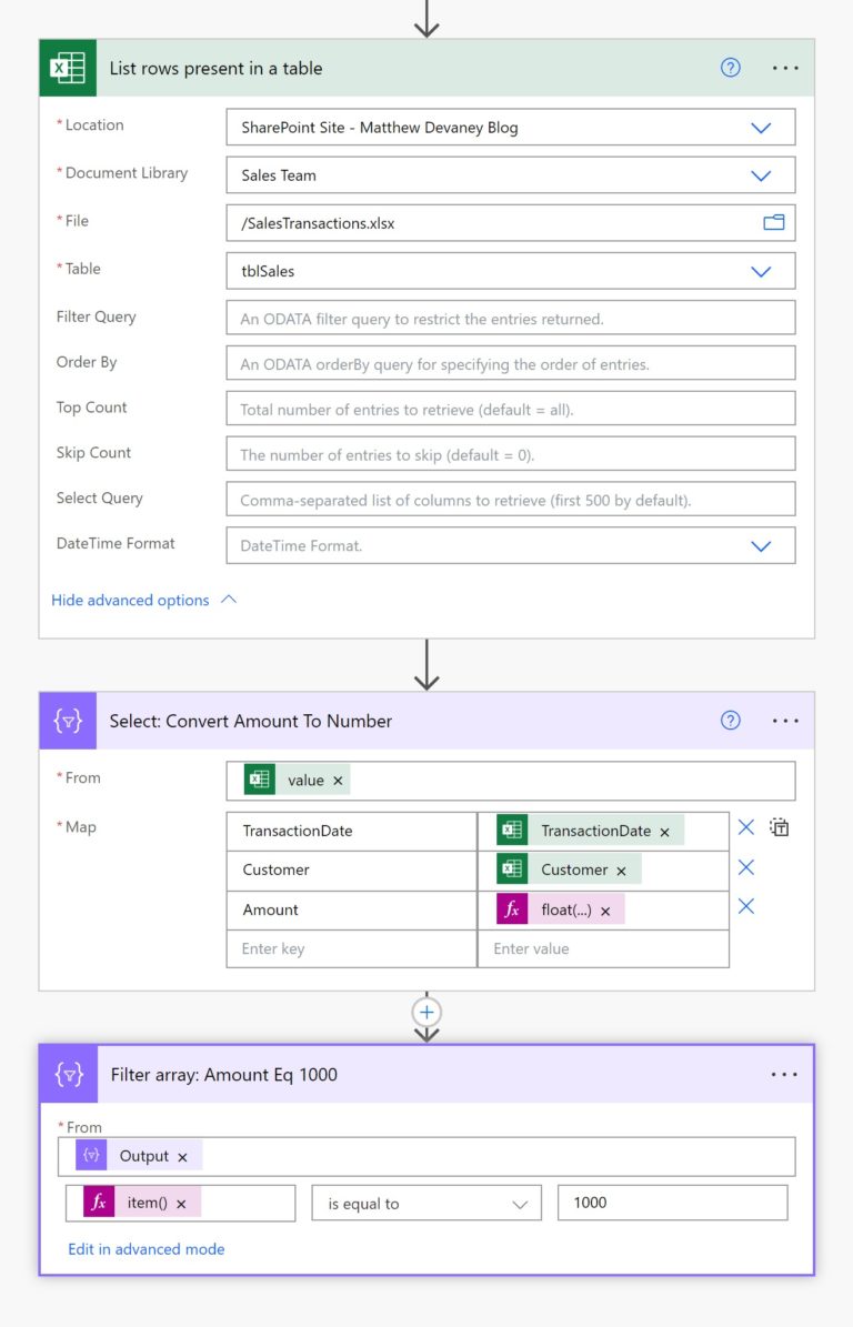 How To Filter Excel Table Rows In Power Automate: Text Numbers, Dates How To Filter Excel Table Rows In Power Automate: Text Numbers, Dates