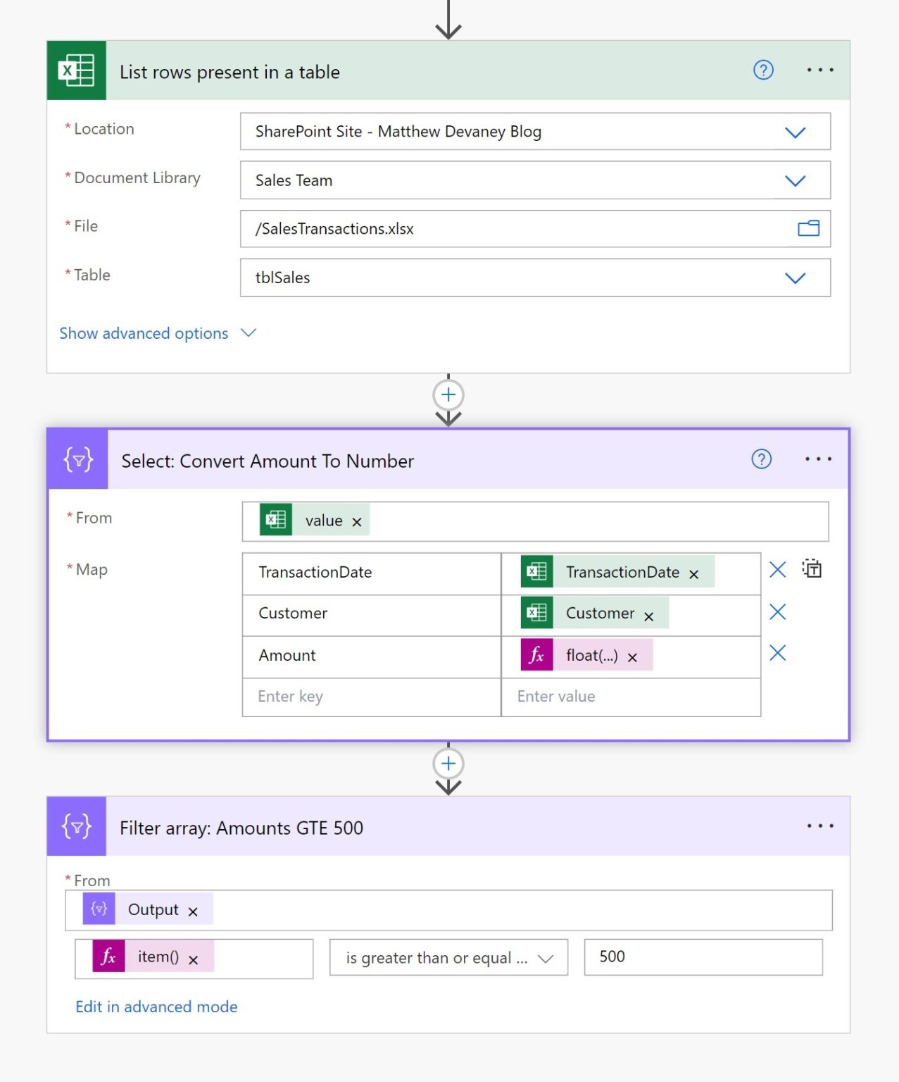 How To Filter Excel Table Rows In Power Automate Text Numbers Dates 5014