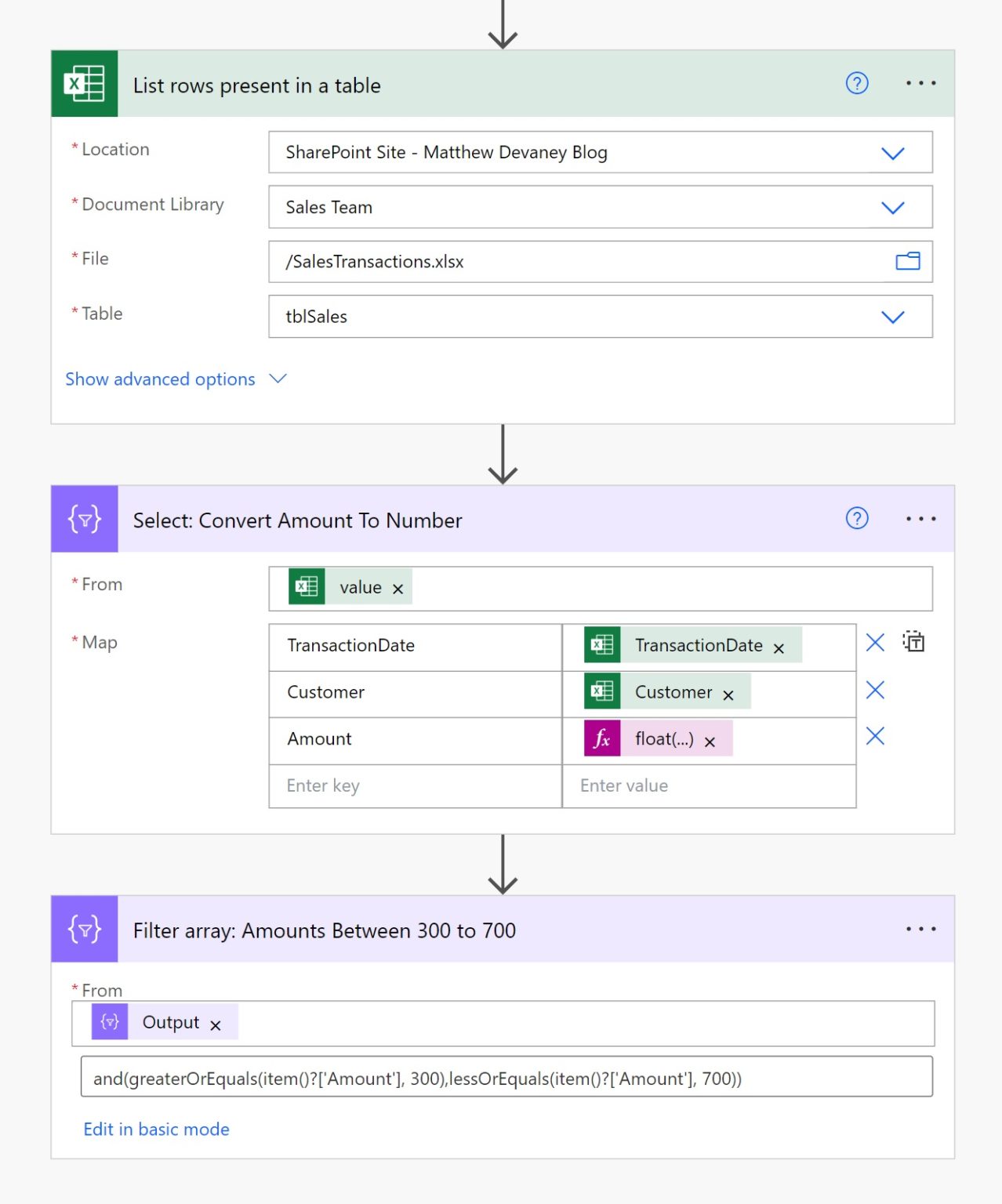 How To Filter Excel Table Rows In Power Automate Text Numbers Dates