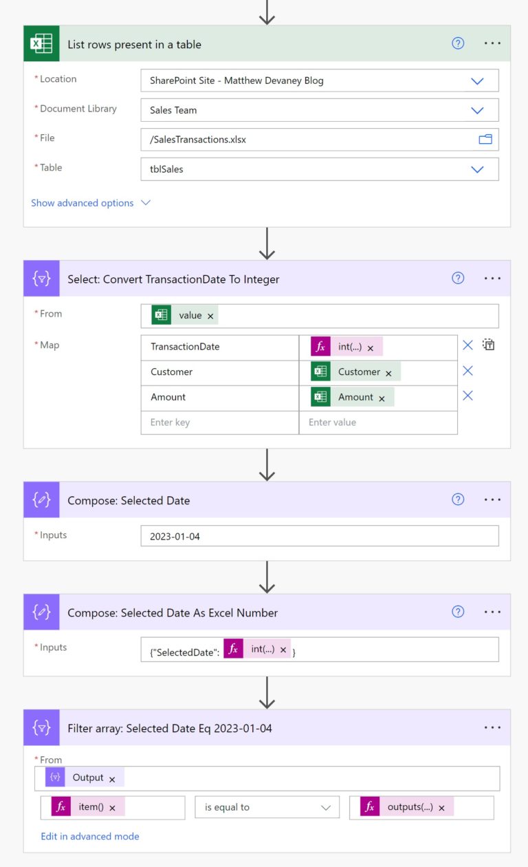 How To Filter Excel Table Rows In Power Automate: Text Numbers, Dates