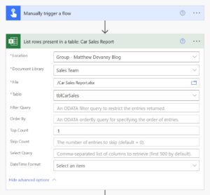 Fastest Way To Read Large Excel Table In Power Automate